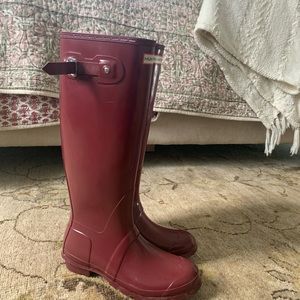 Hunter | Shoes | Original Red Hunter Rainboots Tall | Poshmark